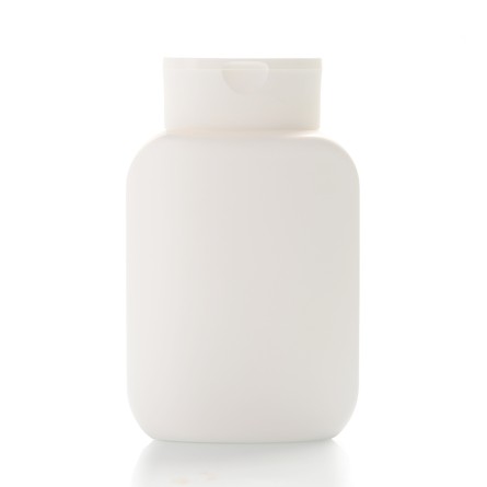 botella pe con tapon de bisagra 200ml